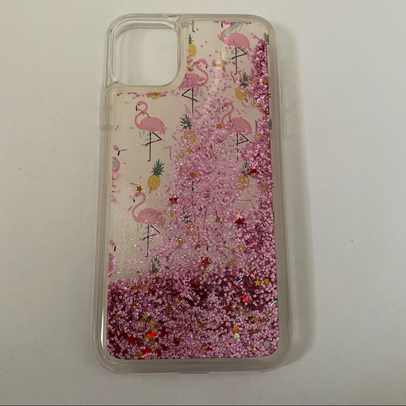 Accessories | Pink Flamingos Glitter Case Iphone 11 | Poshmark